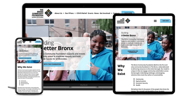 Website Design Case Study for The Bronx Community Foundation